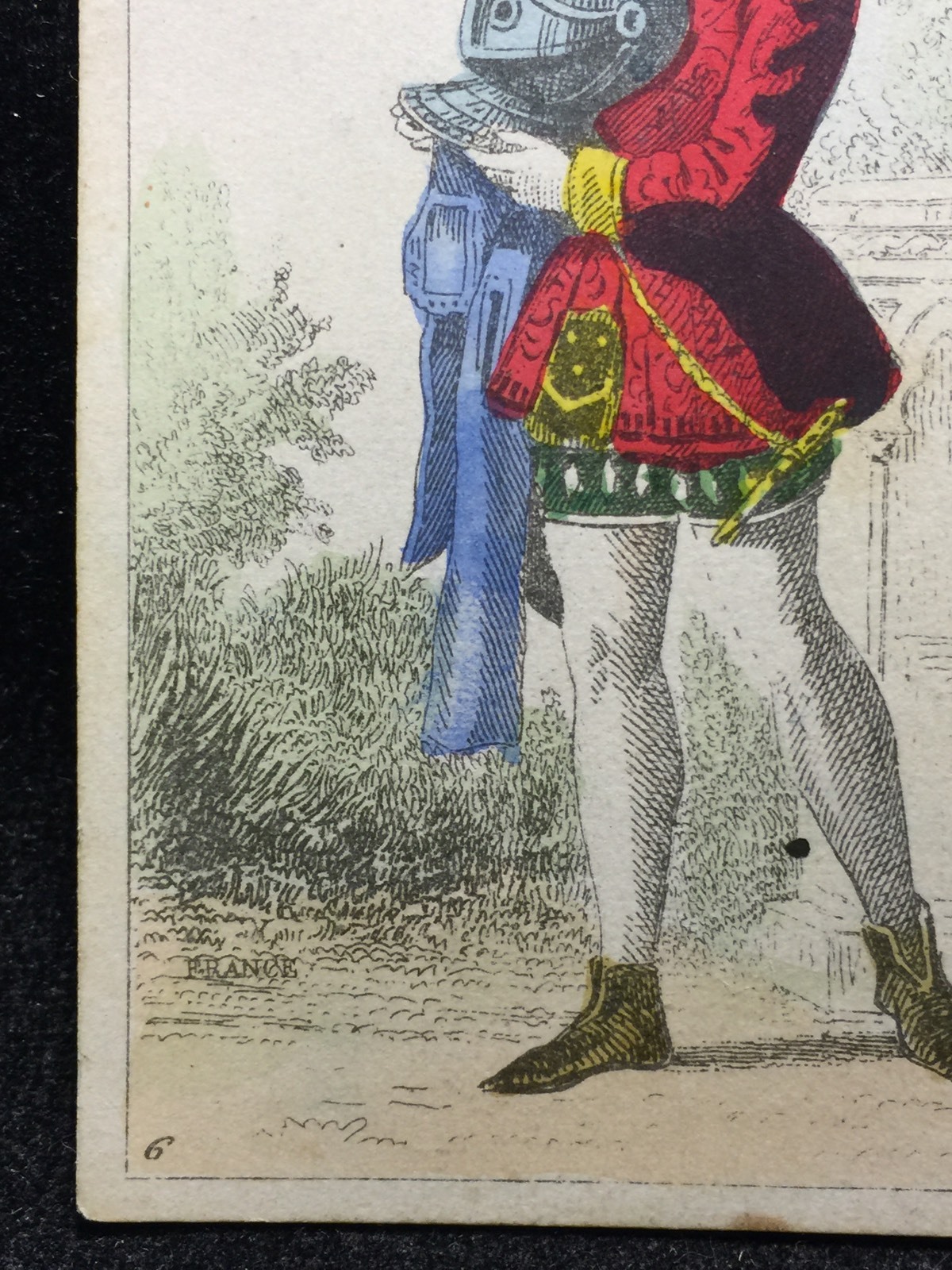 c1850 Hand Colour Engraved Antique Playing Cards Medieval Knave ...