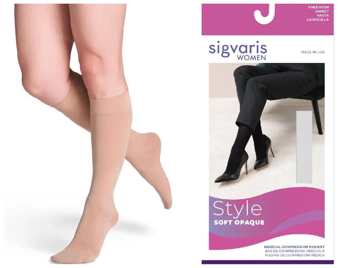 Sigvaris 233 Cotton Open Toe Compression Knee High, 60% OFF