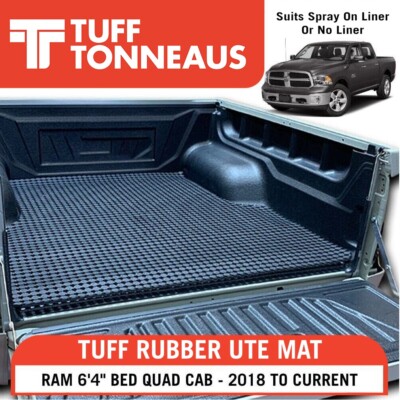 10mm Thick Heavy Duty Rubber Mat For Ram 6'4" Bed Quad Cab (2018 ...
