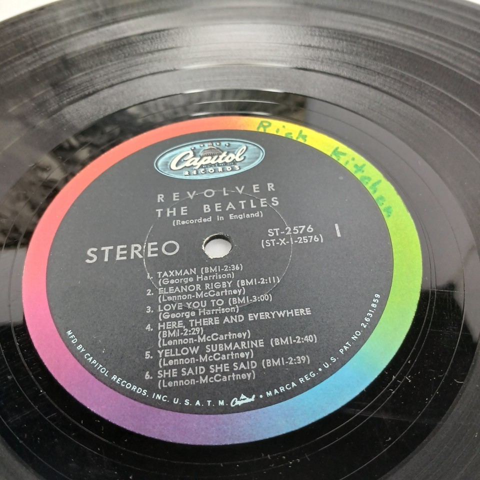 Original 1966 The Beatles Revolver LP 12" Vinyl Record #ST2576 Cleaned ...