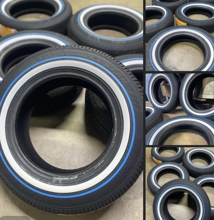 175/70R14 - Travelstar Custom Tires With 3/4 Whitewall And 1/4 Color ...