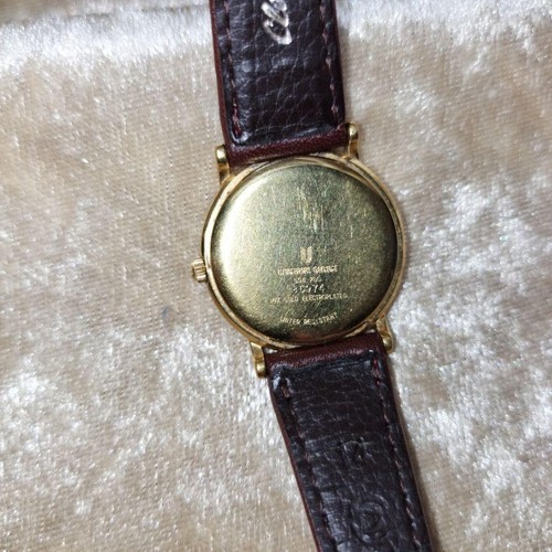UNIVERSAL GENEVE Women’s Watch Quartz Analog Round 24mm 18K Gold Plated ...