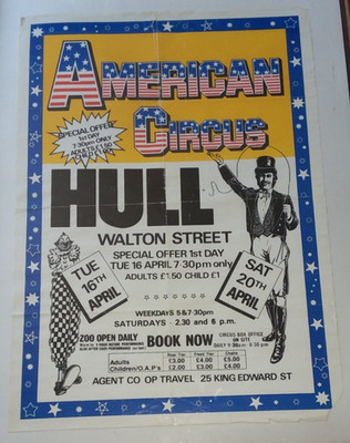 American Circus Hull Walton Street Agent Co Op Travel with Ringmaster ...