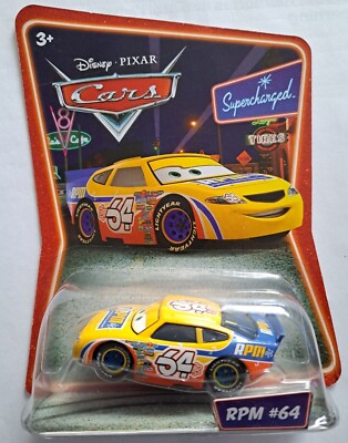 Vintage Disney Pixar Cars Supercharged RPM #64 Race Car New MOC | eBay