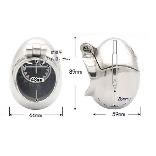 Stainless Steel Male Chastity Cage Men Totally-Enclosed Locking ...