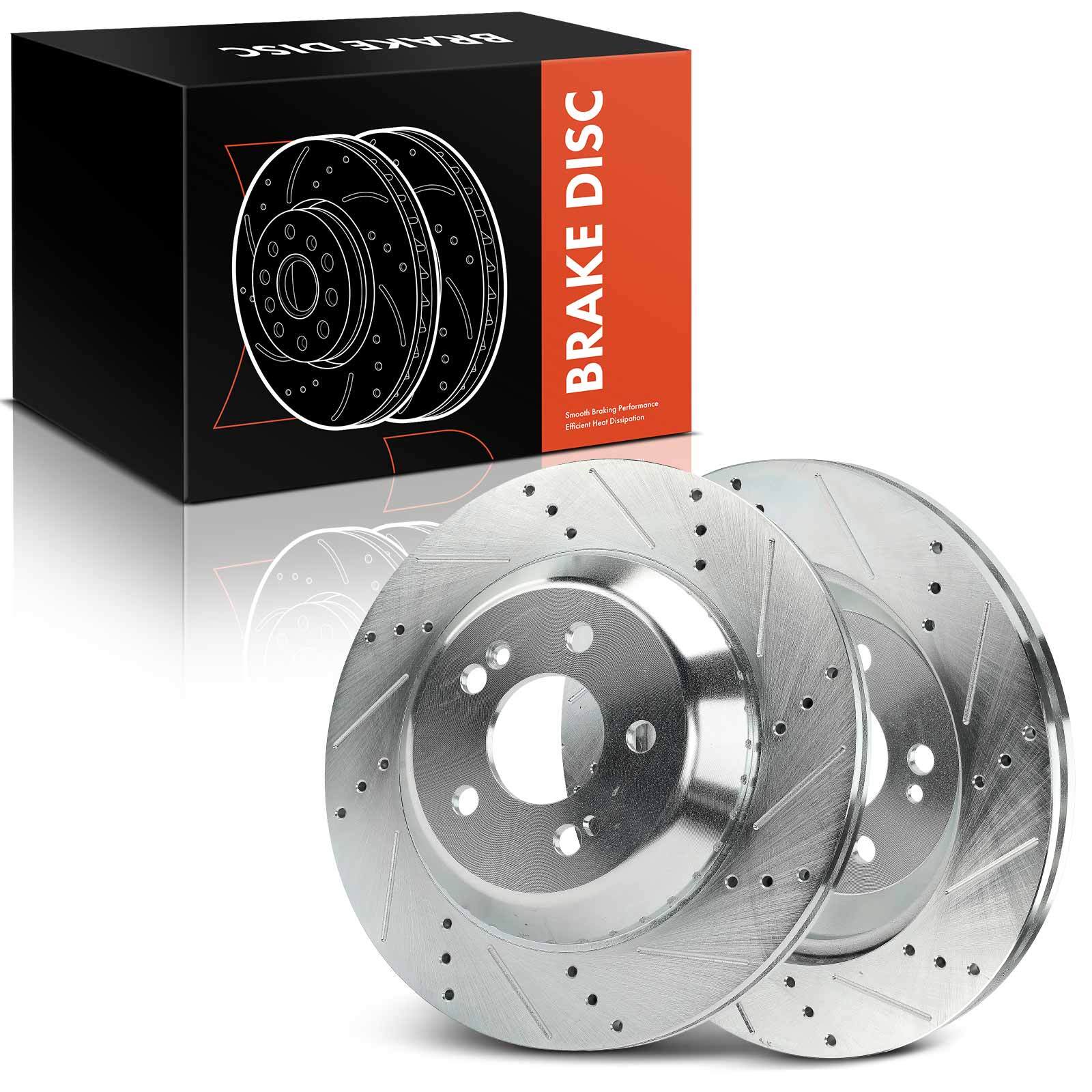 2x Drilled Brake Rotors for Mercedes-Benz C43 AMG 2017-2021 GLC43 AMG ...