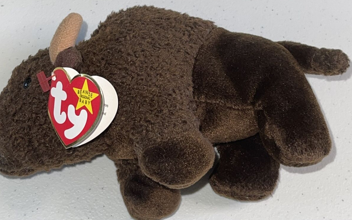 Ty Beanie Baby - Roam Bison - 1998 - Used - Gasport misprint - Rare ...