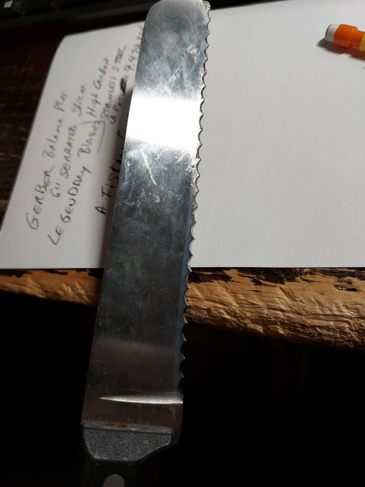 Gerber Balance Plus 6" Serrated Slicer High Carbon Stainless Steel Made ...