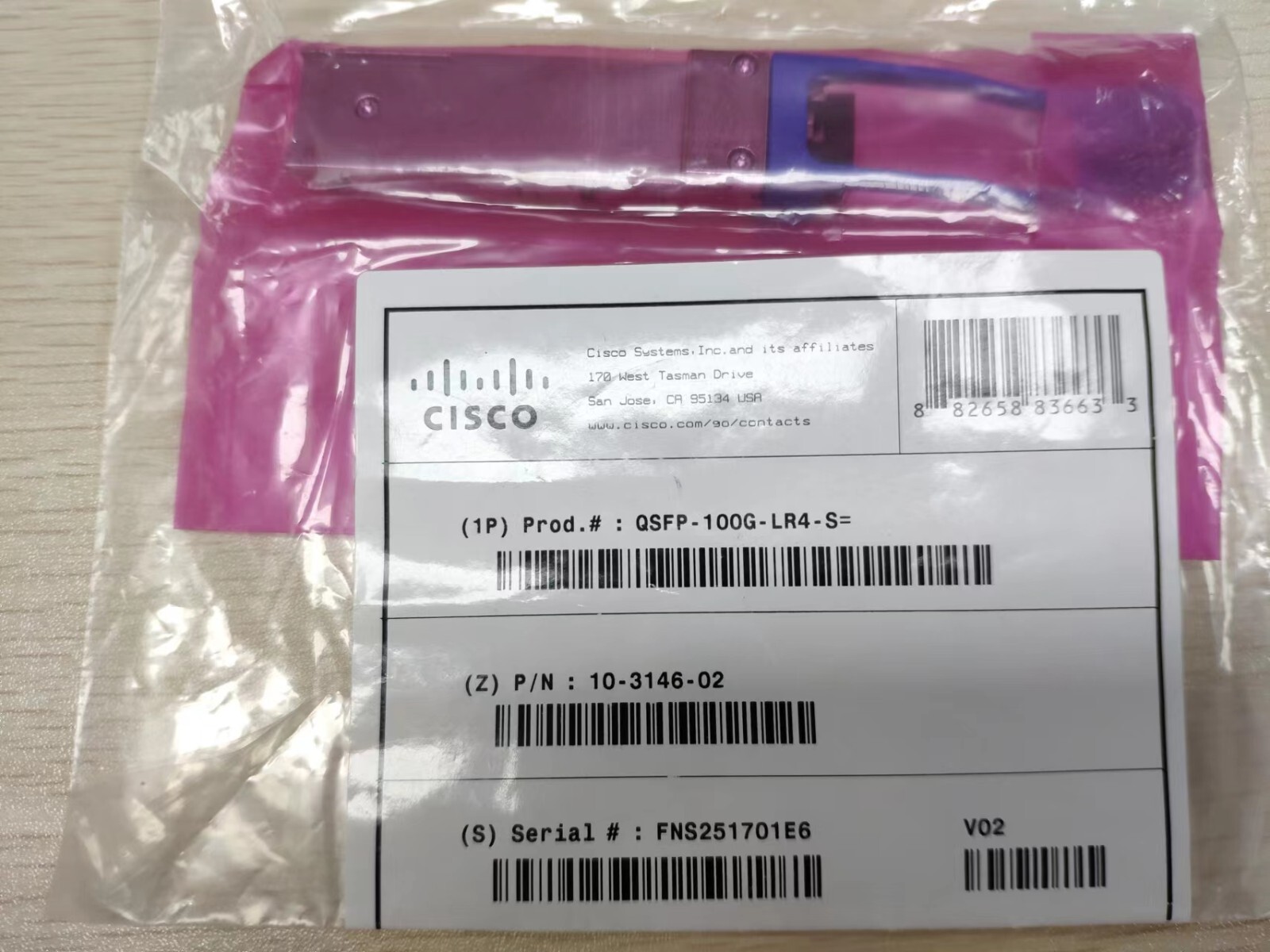 CISCO QSFP-100G-LR4-S 100GBASE-LR4 QSFP F/S LC, 10km over SMF ...