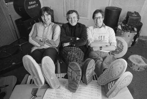 English Instrumental Rock Group The Shadows At A Recording Studio 1977 ...