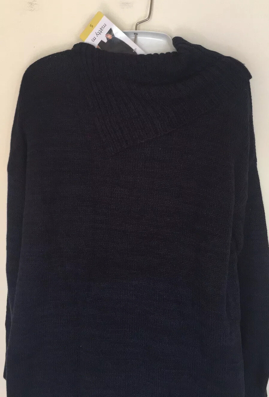 Matty M Womens Cobalt Blue Envelope Neckline Pullover - S | eBay