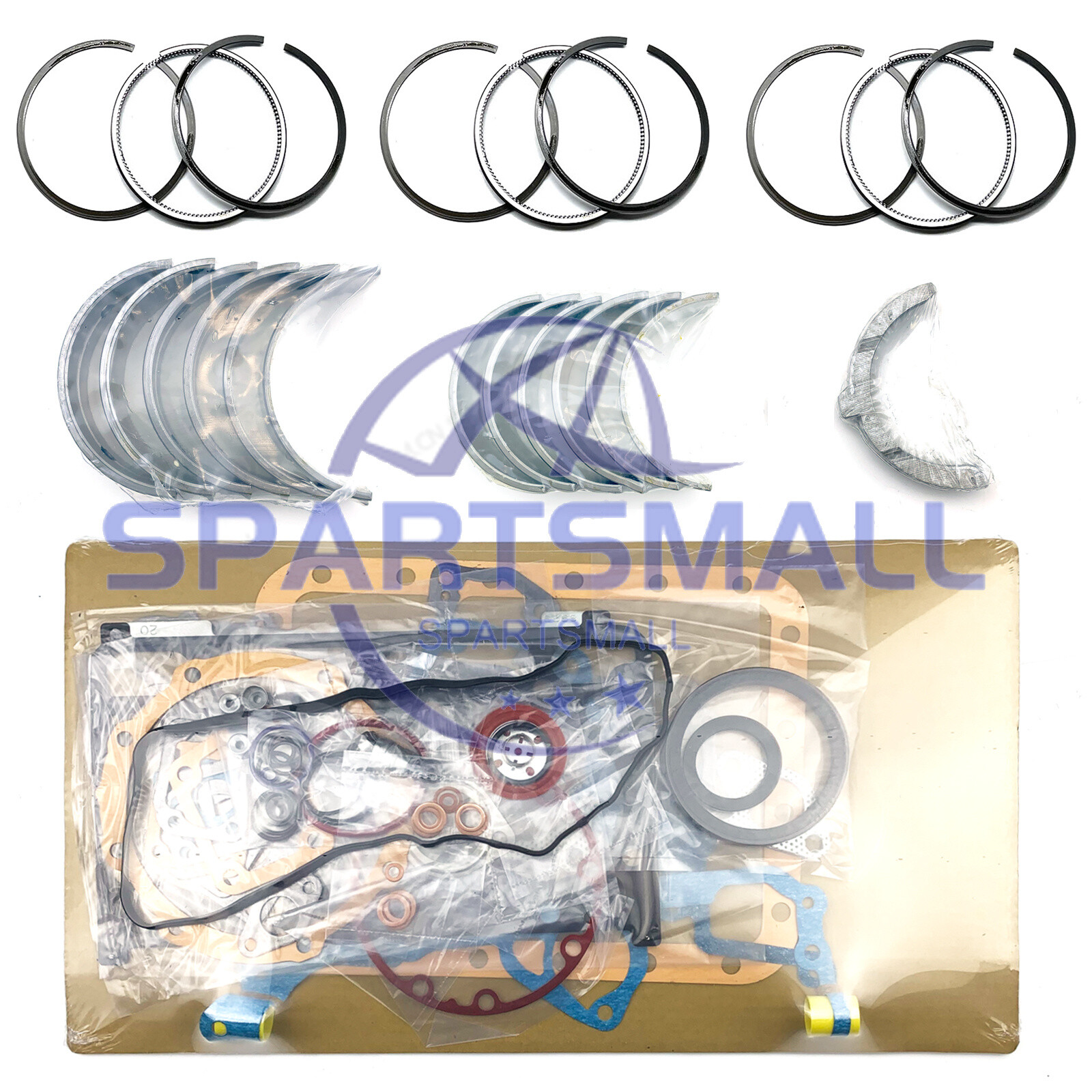 Full Gasket Kit Bearing Kit Piston Ring Set for Yanmar 3TN75 3TN75-RJ ...