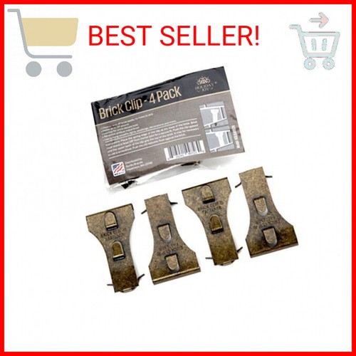 Holiday Joy Brick Clips for Hanging Outdoors Indoors - Pack of 4 Hooks ...
