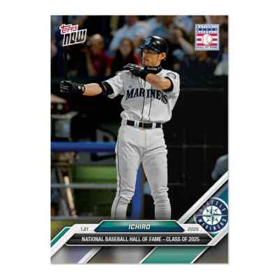 24 MLB Topps NOW OS14 ICHIRO INDUCTED INTO HALL OF FAME SEATTLE ...