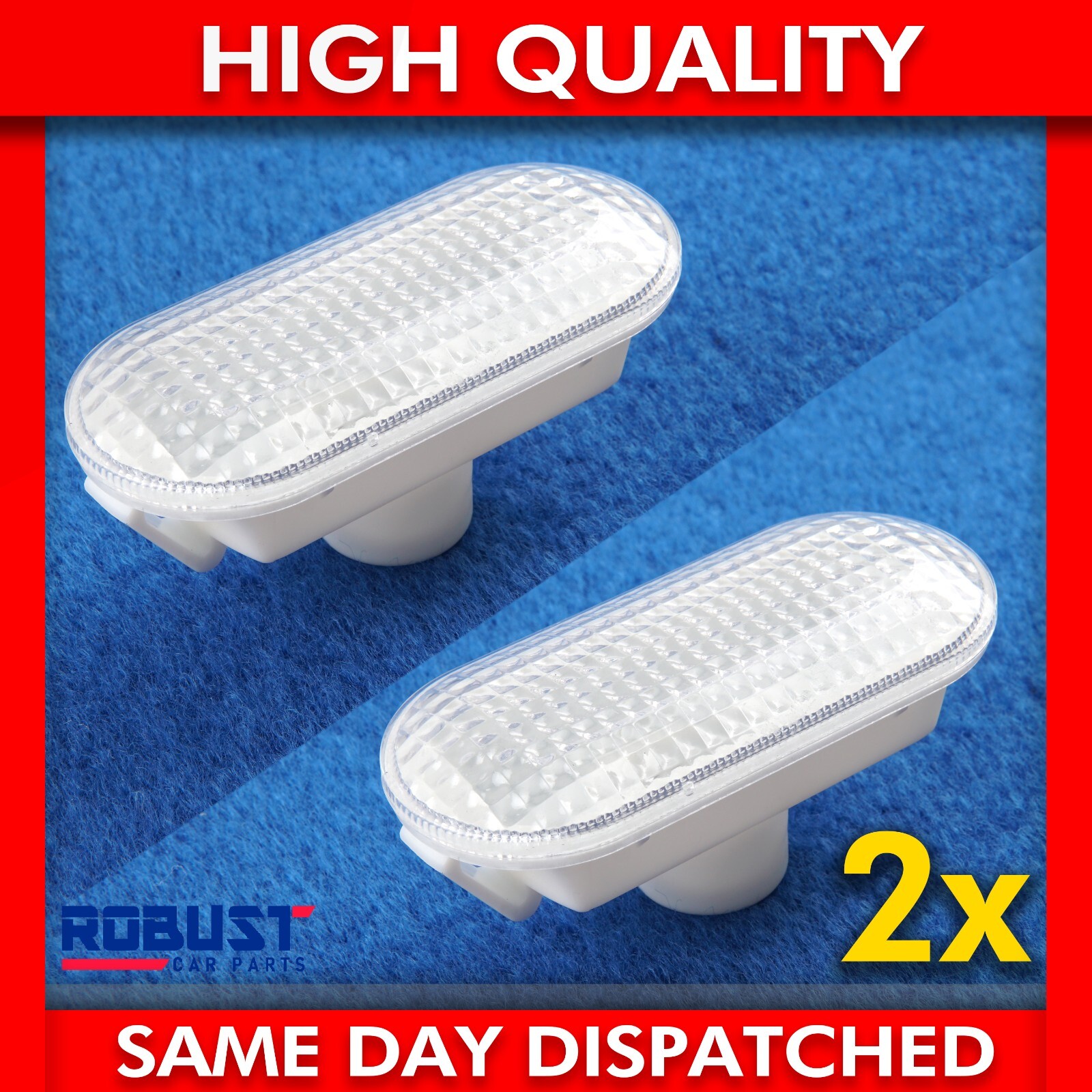 2X FOR FORD FOCUS FIESTA SIDE WING INDICATOR REPEATER LIGHT LENS CLEAR ...