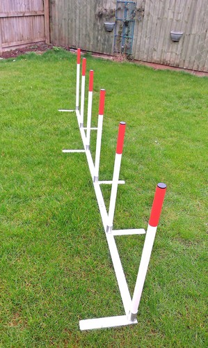 Dog Agility 2x2 Training Weaves In Aluminium 6 weave Pole Set | eBay