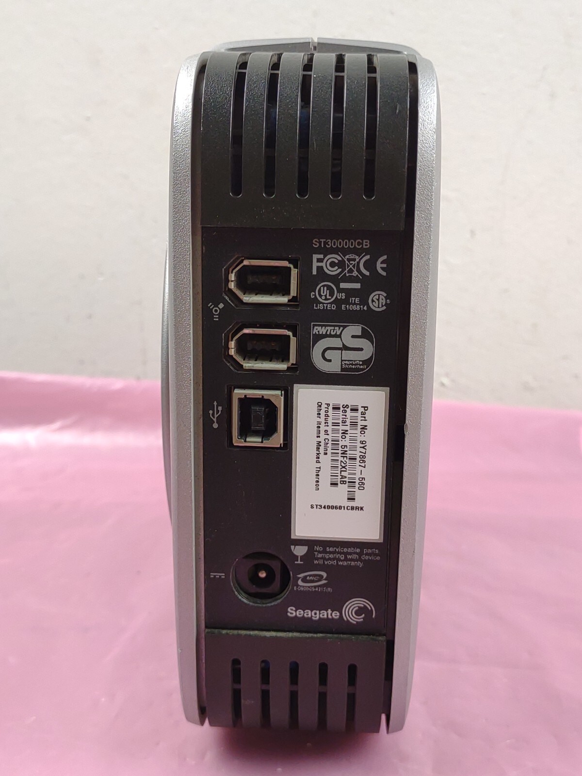 Seagate 9Y7865-560 300GB External Hard Drive USB & Firewire ST30000CB ...