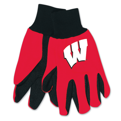 Wisconsin Badgers Two Tone Gloves - Adult for sale online | eBay