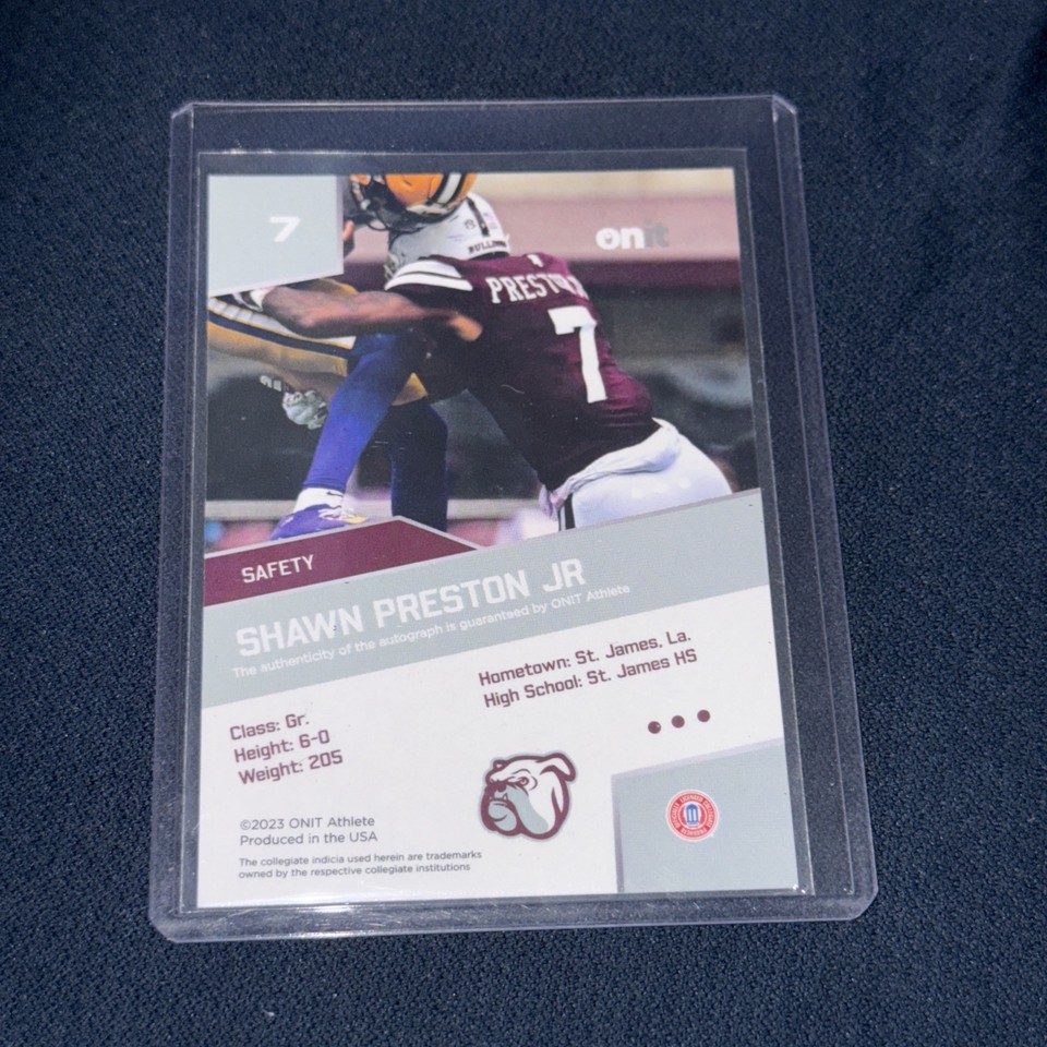Shawn Preston Jr - Onit Athlete (On Card) Autograph /280 - Miss St | eBay