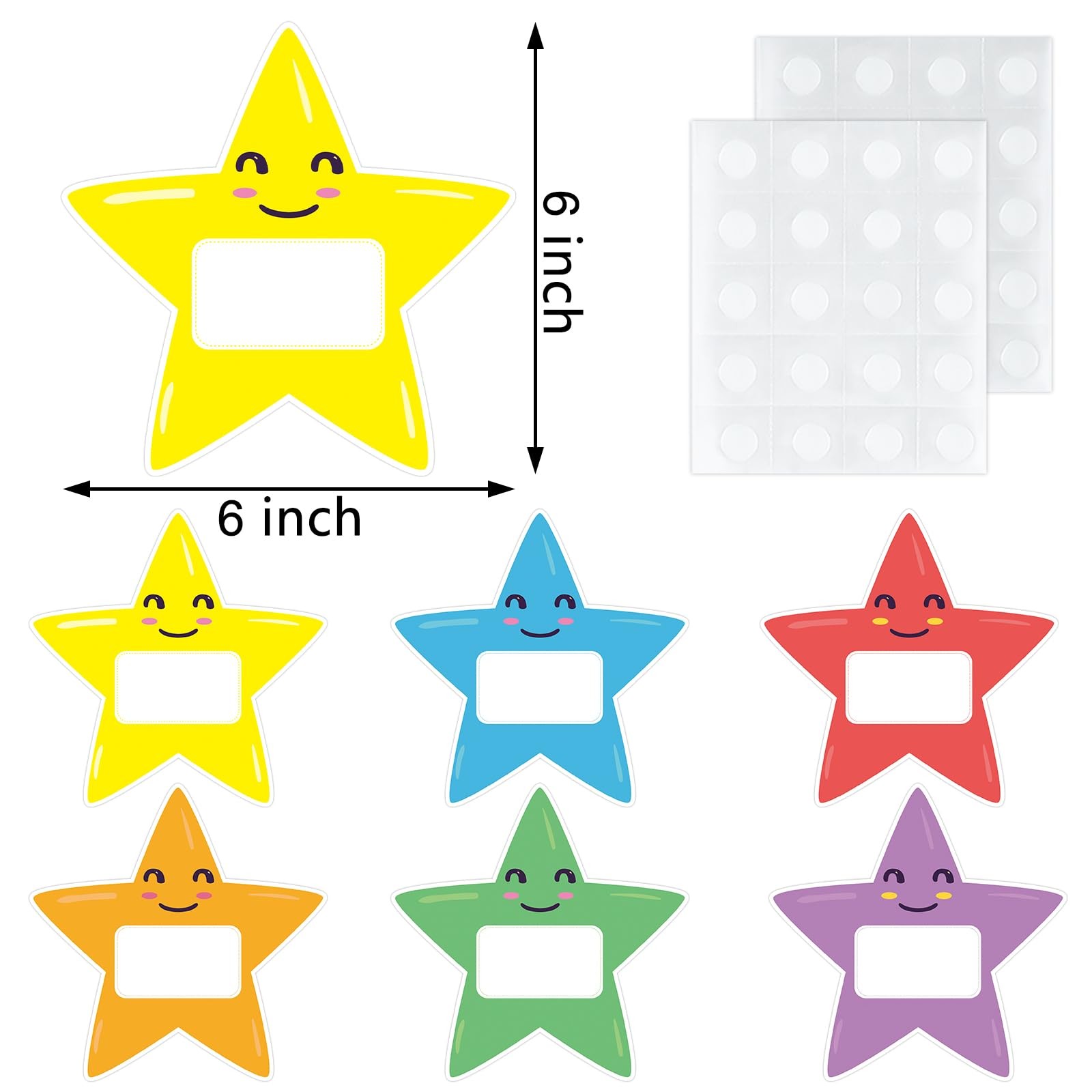 36 Pcs Colorful Star Cutouts for Star Student Bulletin Board ...