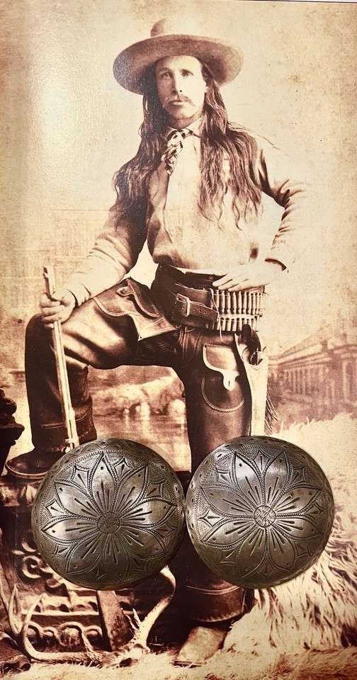 Antique Solid Silver Western Spur / Bridle Engraved Conchos | eBay