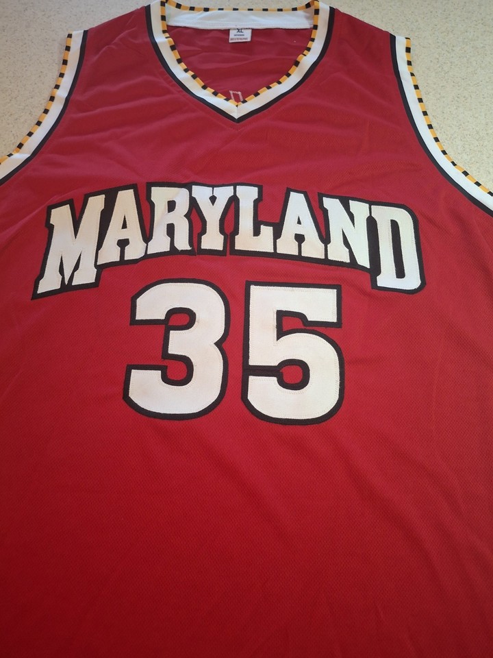 Lonny Baxter Maryland Terrapins Terps Signed Red Jersey XL Beckett BAS ...