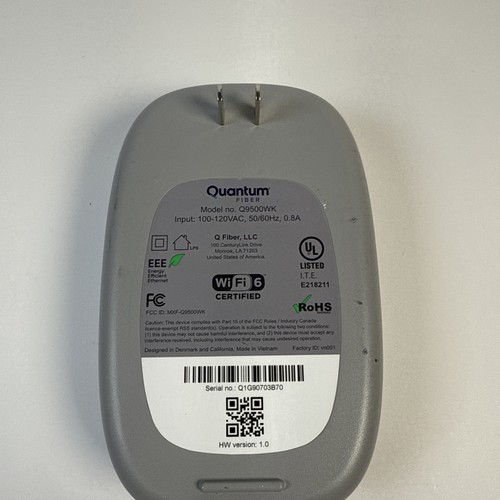 Quantum Fiber Q9500WK TRI-Band 360 WiFi Extender Compact White 2 ...