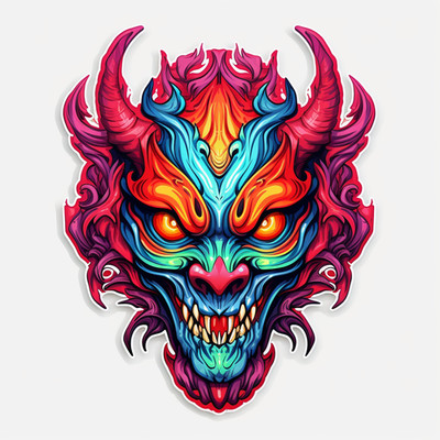 4x Car Stickers Devil Stickers 9x9 cm Cartoon Devil Stickers Car ...