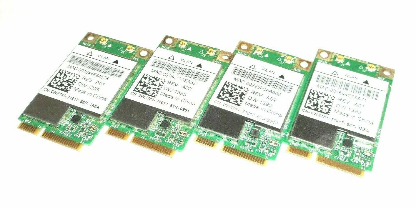 Lot Of 4 - Dell Wireless 1395 802.11 b/g WiFi Card WLAN Mini PCIe P/N ...