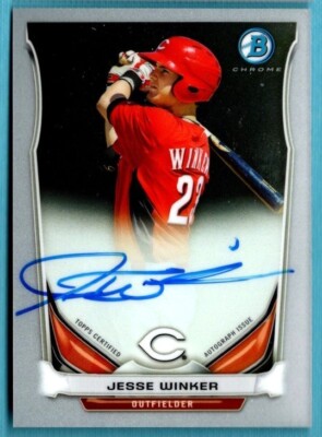 2014 Bowman Chrome Autograph Auto Jesse Winker Card # BCPA-JW | eBay