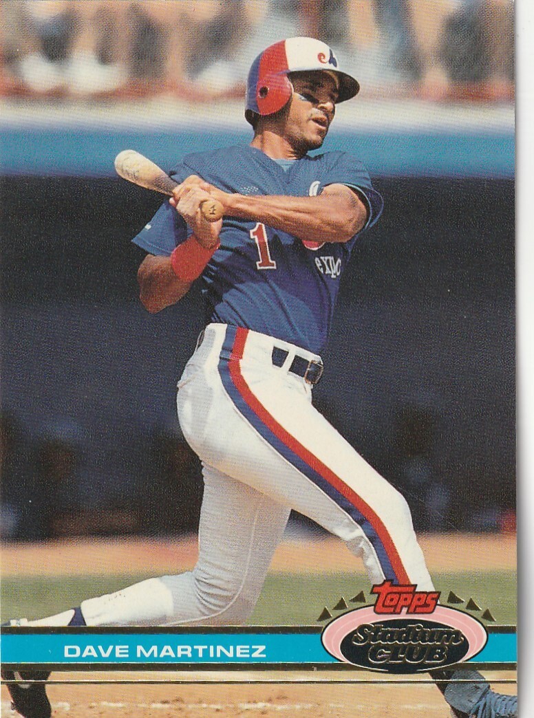 FREE SHIPPING-MINT-1991 Topps Stadium Club Dave Martinez #346 EXPOS ...