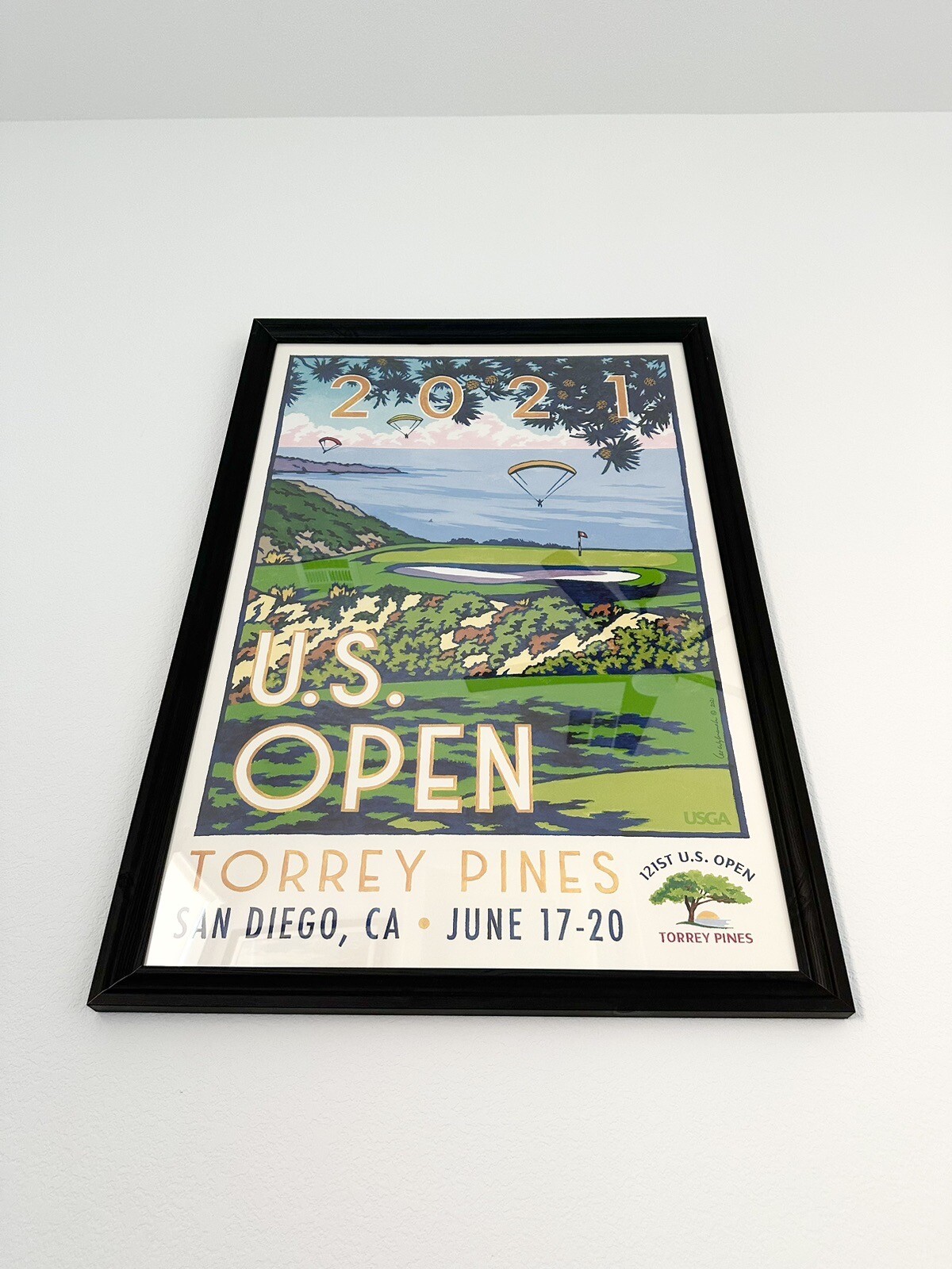 Golf Art Framed, 2021 US Open - Brand New, 24x36 | eBay