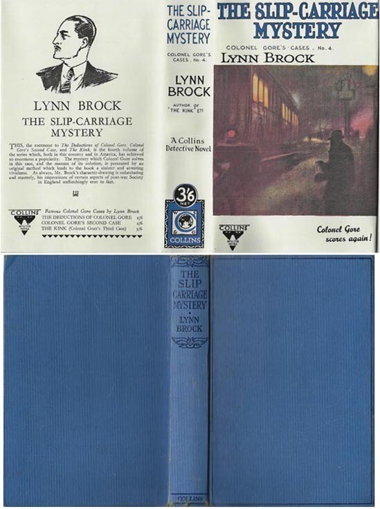 Lynn Brock THE SLIP CARRIAGE MYSTERY rpt w/fdj 1929 Collins Murder ...