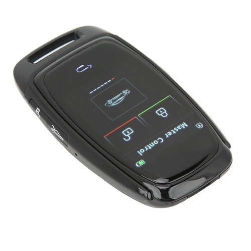 (Black)Car Remote Start Key Multi-language LCD Smart Button Easy To Use ...