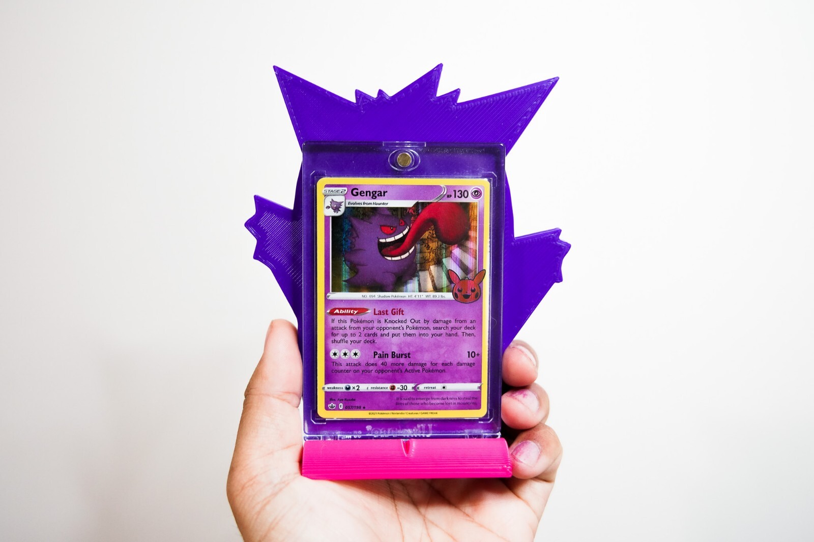 Pokemon TCG Card Stand - Ghost Style Gengar - 3D Printed ONE TOUCH ...