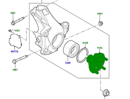 GENUINE LAND ROVER FRONT WHEEL HUB DISCOVERY SPORT EVOQUE LR114244 | eBay