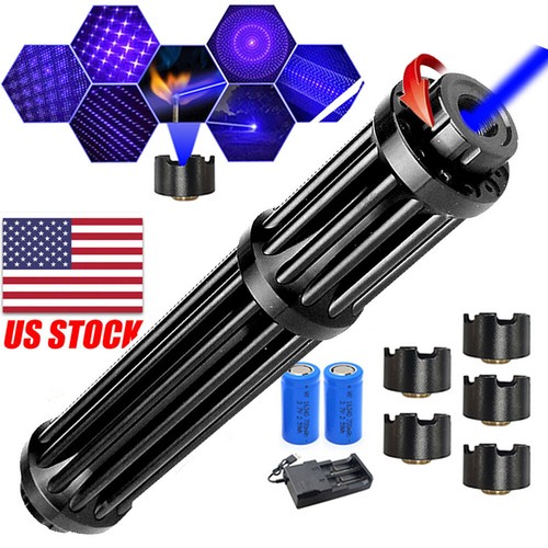 5mW Power 450nm Blue ablaze Laser Poin ter Adjustable Visible Dot Light ...