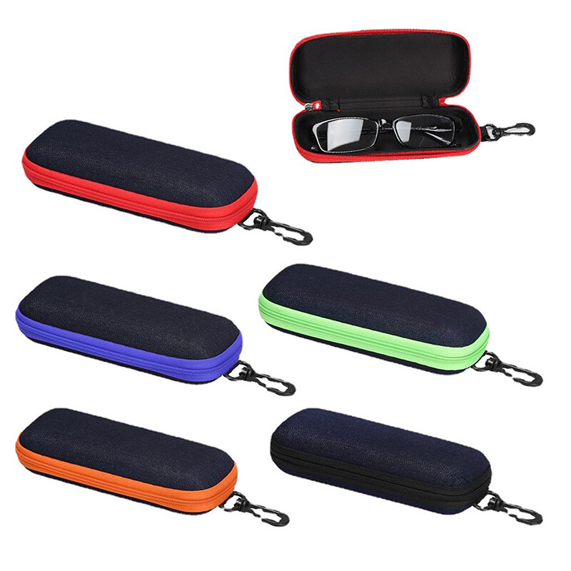 Portable Eyewear Cases Box Keychain Women Men with Lanyard Zipper ...