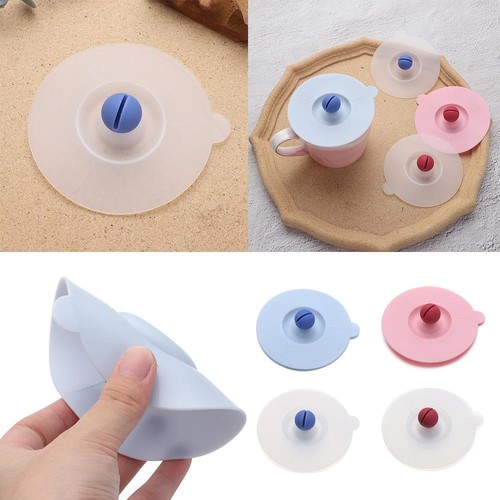 Lids Reusable Seal Leakproof Silicone Cup Cover Suction Cup Cover ...