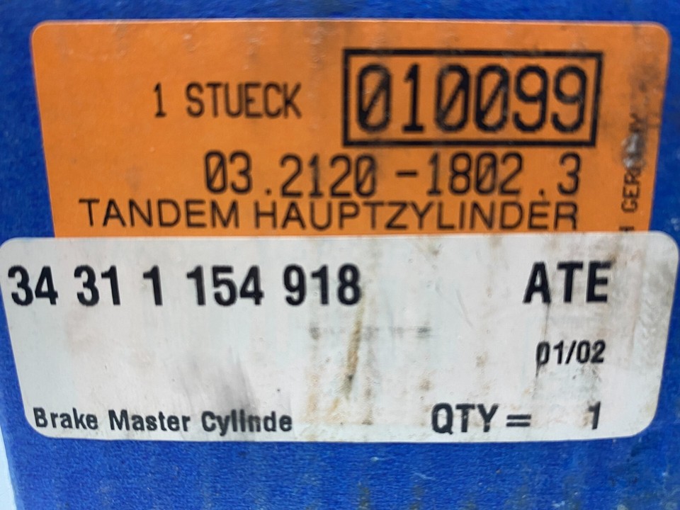 GENUINE BMW ATE BRAKE MASTER CYLINDER E30 325I 325E 325 M10 M20 CHECK ...