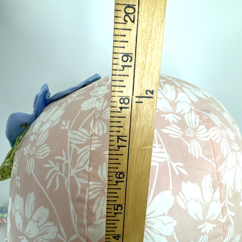 Pottery Barn Jumbo 42" Octopus Pink Green Blue Cloth Floral Plaid ...