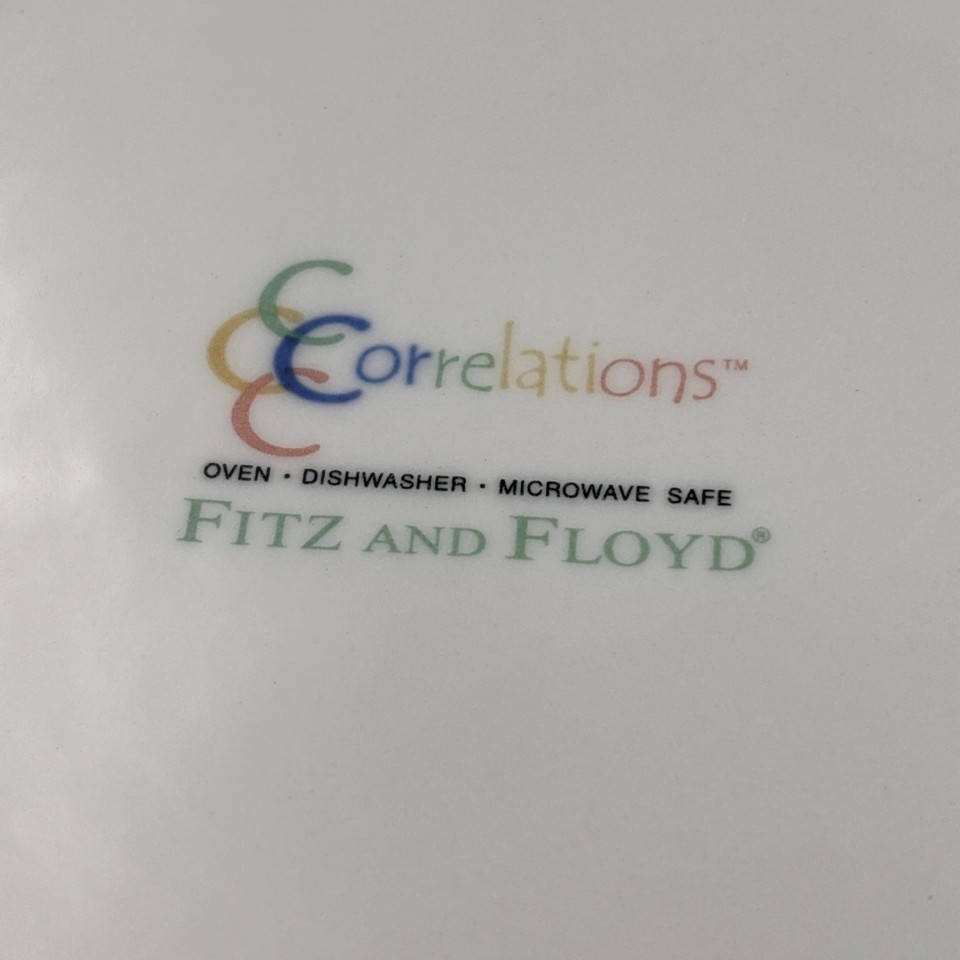 Fitz & Floyd Correlations Green Large 10” Serving Bowl | eBay