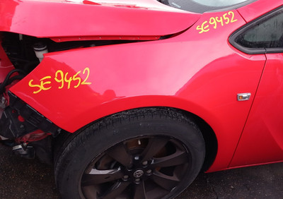 VAUXHALL ASTRA GTC 2012 FRONT WING PANEL N/S PASSENGER SIDE IN RED Z50B ...