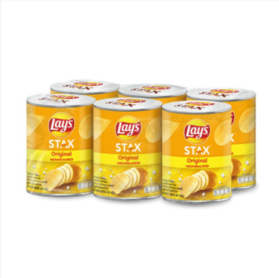 LAY'S LAY SNACK POTATO CHIPS 6 TUBE ORIGINAL FLAVOR STAX POPULAR SET ...