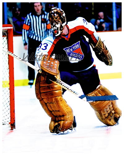 NHL 1976 New York Rangers Goalie Gilles Gratton Color 8 X 10 Photo ...