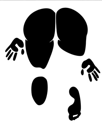 Booty Print Butt Print..Butt Sticker decal car truck window vinyl ...