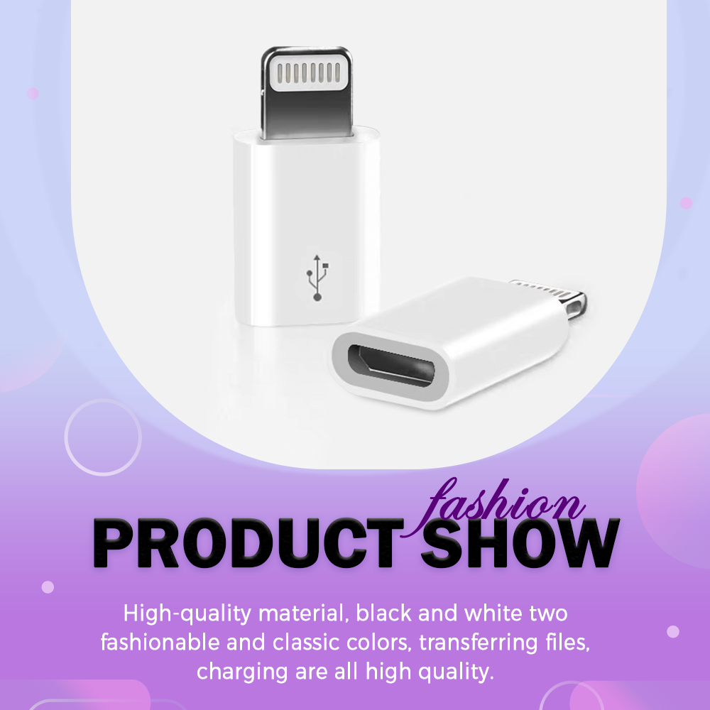 New Micro USB Female to 8 Pin Male Adapter Converter Data OTG For ...