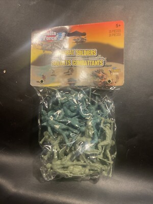 35 pcs Military Plastic Toy Soldiers Army Men Green 1.75in Figures ...