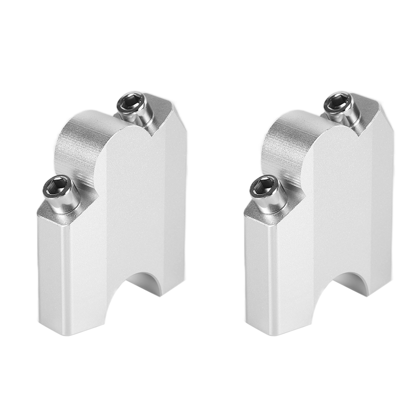 *Silver 2pcs HandleBar Riser Mount Clamp Aluminum Alloy For XT1200Z ...