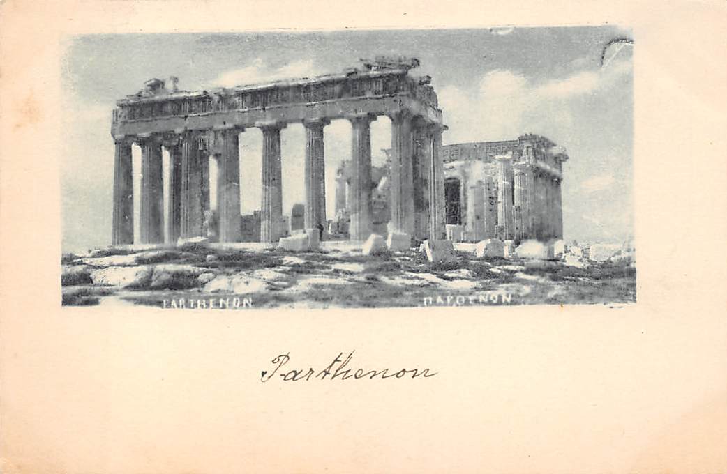 ATHENS, GREECE ~ ACROPOLIS VIEW OF PARTHENON ON GOV'T POSTAL CARD ~ c ...